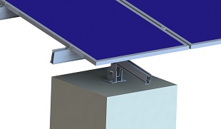 Solar Panel Racking System Aluminum Mounting With Concrete Foundation ...